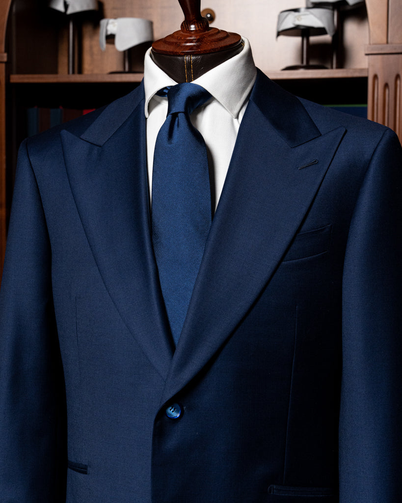 Blue Bernini Suit with Gold Lining: Versatile and Distinct Elegance