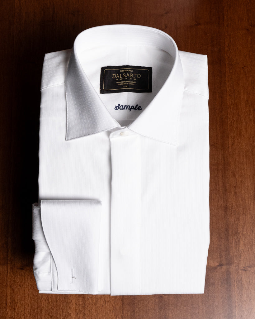 Camicia Cerimonia Bianca con Rilievo